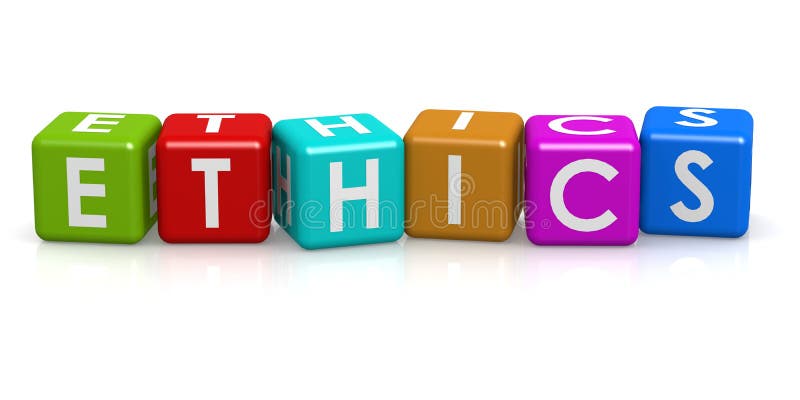 Square Cube with Ethics Word Stock Illustration - Illustration of value ...