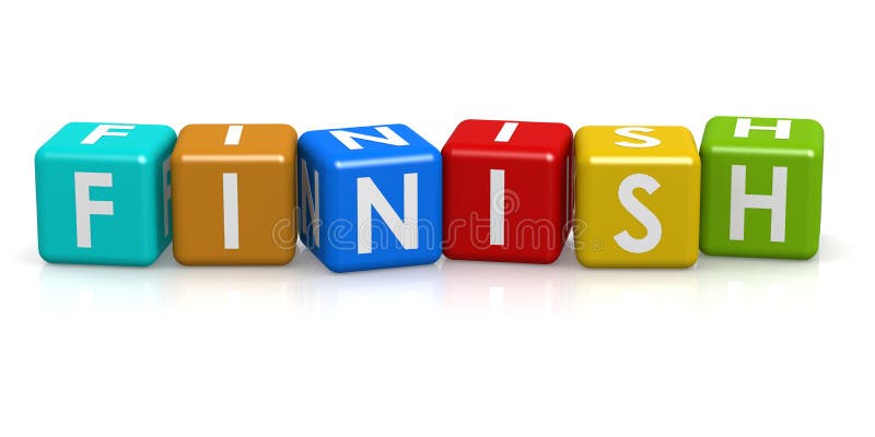 Finish Word. Business Concept Stock Illustration - Illustration of ...