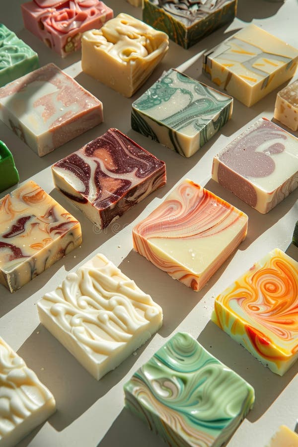 Square Cubes of Handmade Soap. Selective Focus Stock Photo - Image of ...