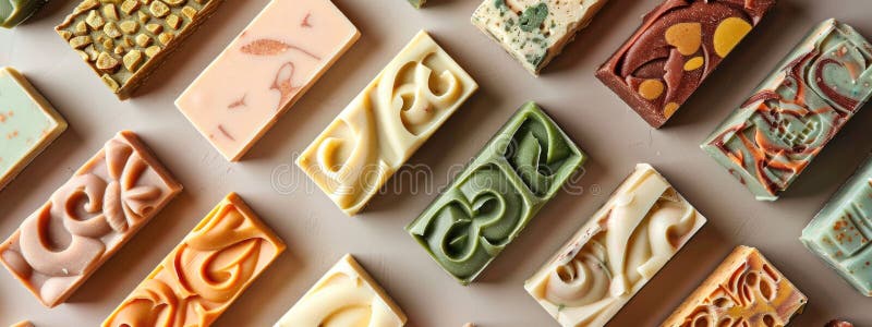Square Cubes of Handmade Soap. Selective Focus Stock Image - Image of ...