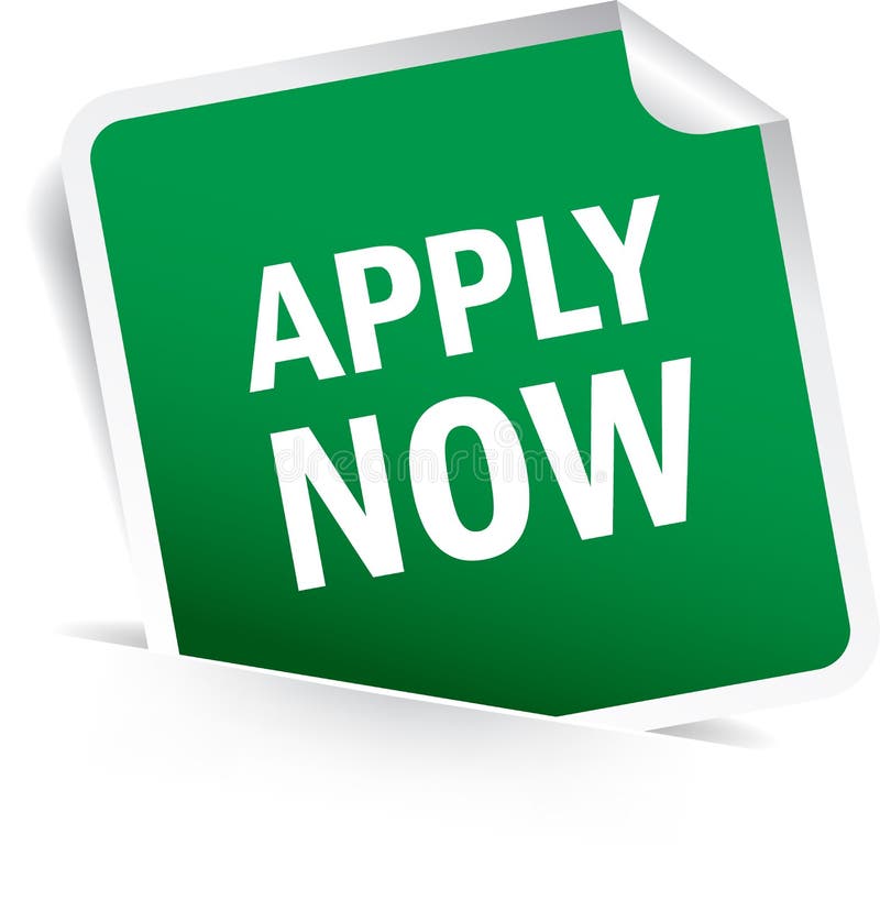 Apply now vector sticker stock illustration. Illustration of business ...