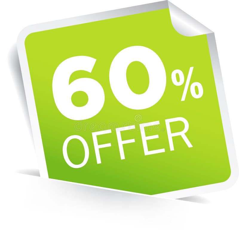 60 Percentage Discount Offer Stock Vector - Illustration of marketing ...