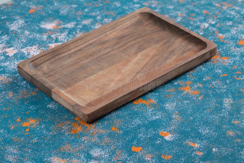 Square Cutting Board Made from Oak Tree Stock Image - Image of plate ...