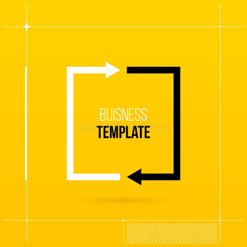Square Cycle Template with Two Segments. Stock Vector - Illustration of ...