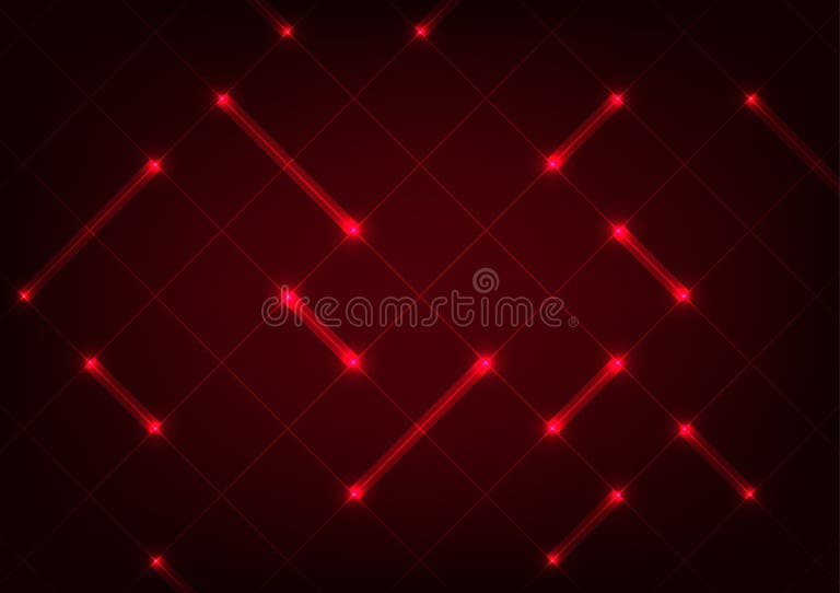 Square Dark Red Tech Light Line Pattern Background Stock Vector ...