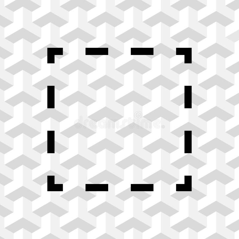 Square Dashed Line Icon Stock Vector Illustration Flat Design Stock ...