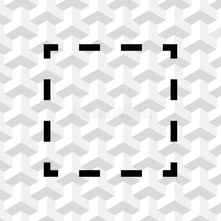 Square Dashed Line Icon Stock Vector Illustration Flat Design Stock ...