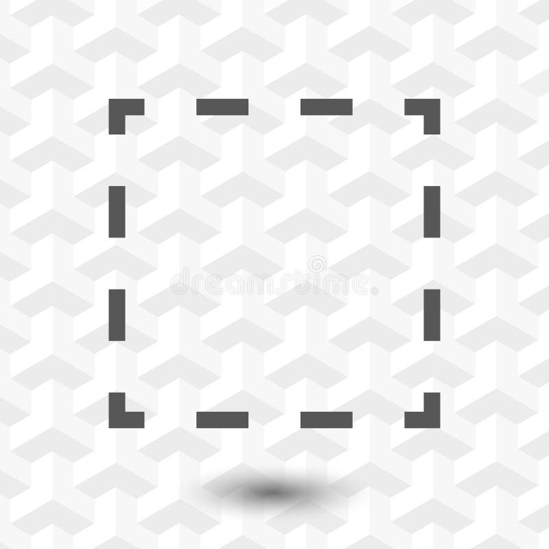 Square Dashed Line Icon Stock Vector Illustration Flat Design Stock ...