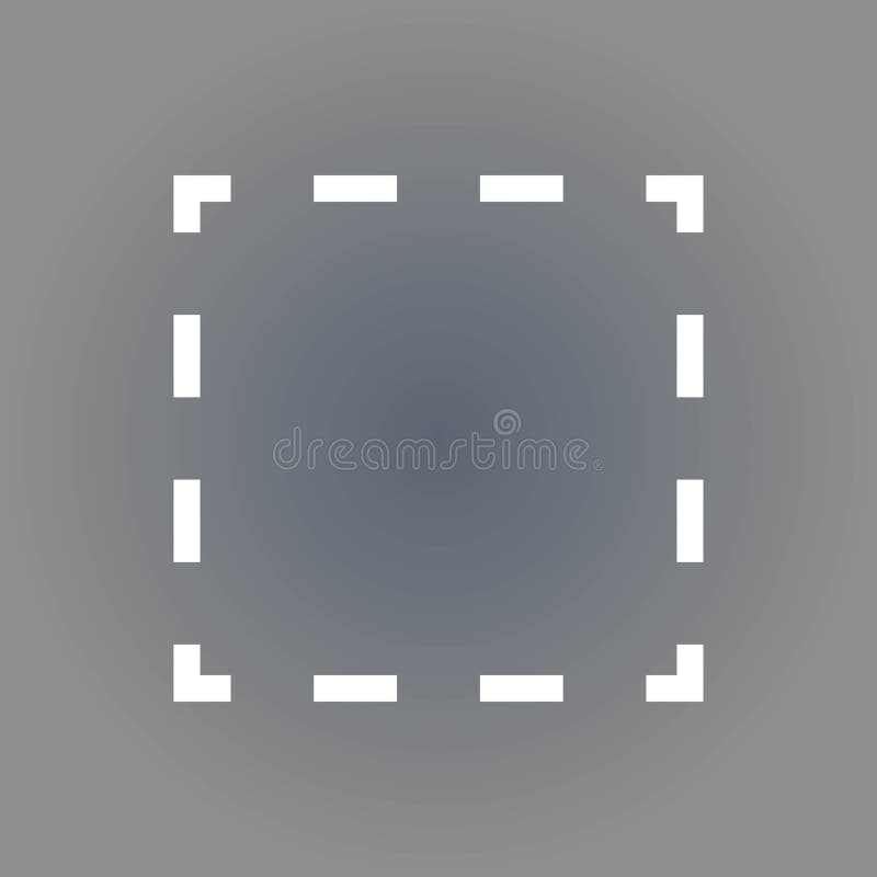 Square Dashed Line Icon Stock Vector Illustration Flat Design Stock ...