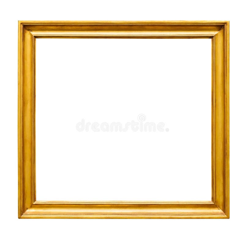 Square Decorative Golden Picture Frame Stock Image - Image of gilt ...