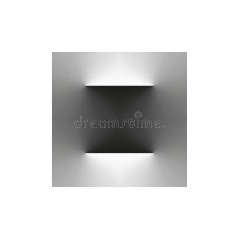 Square Depth Icon. Gradient Shadow Figure. Center Dark Vector. Abstract ...
