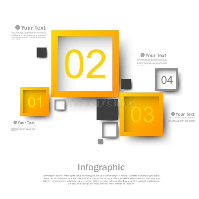 Square design infographic stock vector. Illustration of four - 73211159