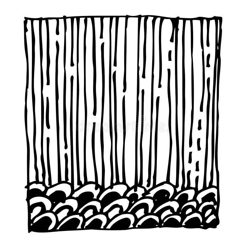 Square Design Pattern Doodle Hand Drawn Stock Vector - Illustration of ...