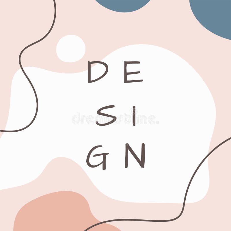 Square Design Template Drawn by Hand. Modern Abstract Background Stock ...