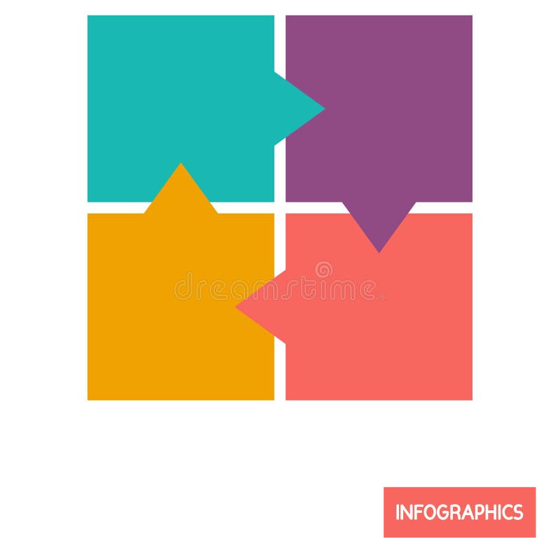 Square Diagramm Infographic Element Color Flat Icon Stock Illustration ...