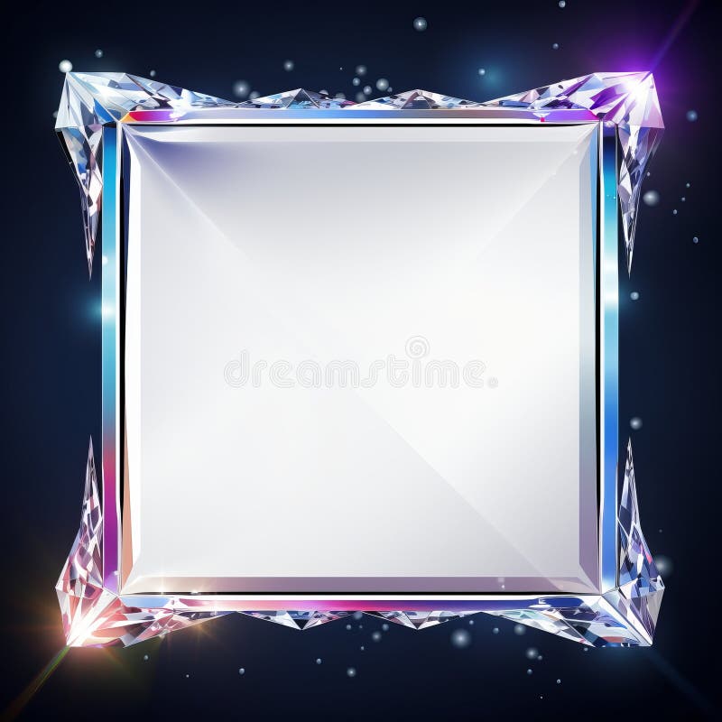 A Diamond Frame with Many Diamonds on a Silver Background Stock ...