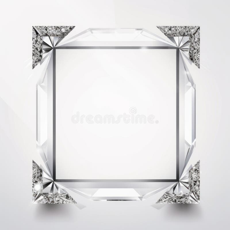 A Square Diamond Frame on a White Background Stock Illustration ...