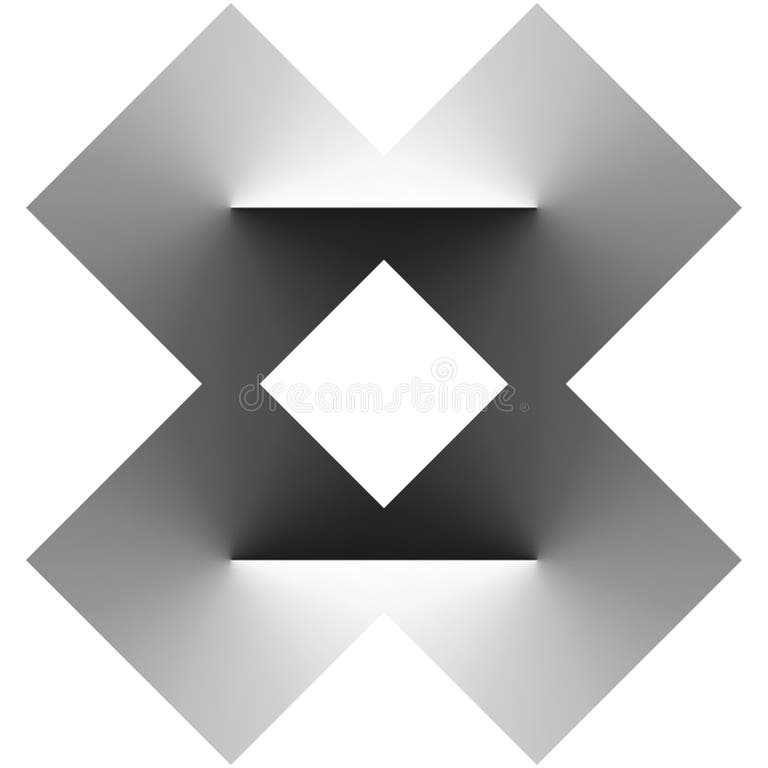 Square Diamond Icon. Vector Geometry Shape. Depth Contrast Figure ...