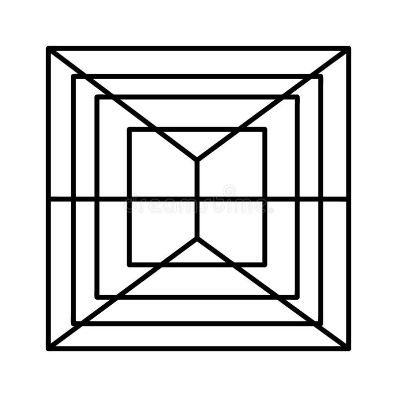 Square Diamond Lined stock vector. Illustration of design - 276147773