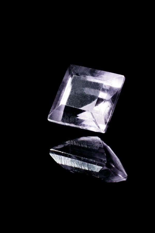 Square Diamond with Reflection Stock Image - Image of diamond, mineral ...