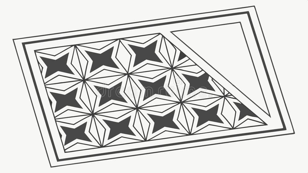 Square Diamond Tile, Geometric Pattern for Interior Design. Vector ...