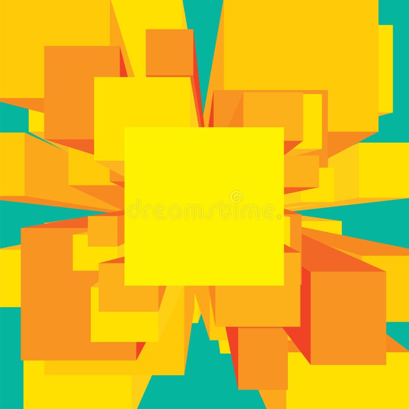 Square Digital Explosion Background Frame Stock Vector - Illustration ...