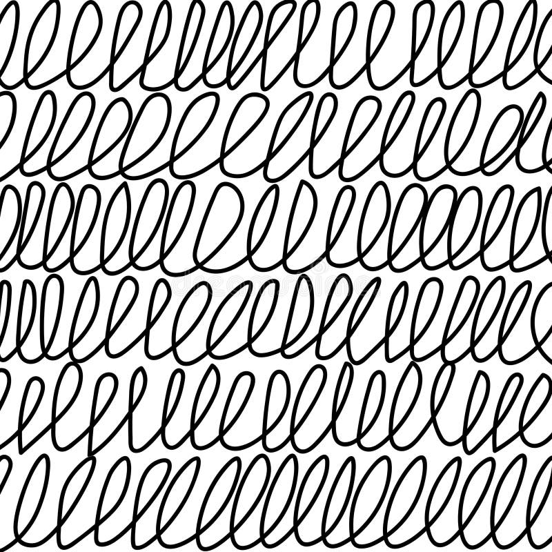 Square Doodle Background. Sketch. Hand Drawn Springy Loops Connected at ...