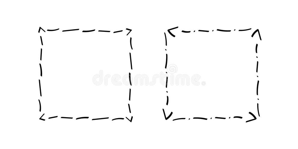 Square Doodle Frames ,hand-drawn Monograms.Edgings and Cadres with ...