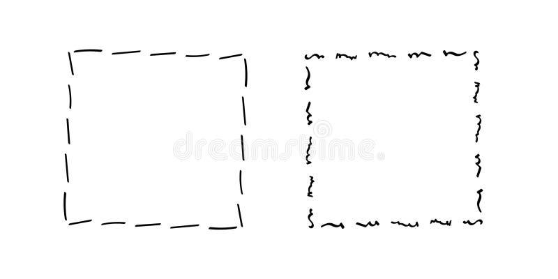 Square Doodle Frames ,hand-drawn Monograms.Edgings and Cadres with ...