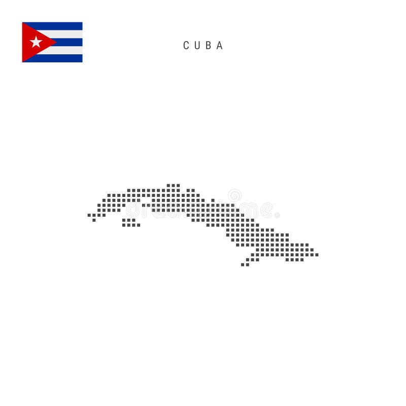 Cuba Flag Map, Chaotic Particles Pattern in the Cuban Flag Colors ...