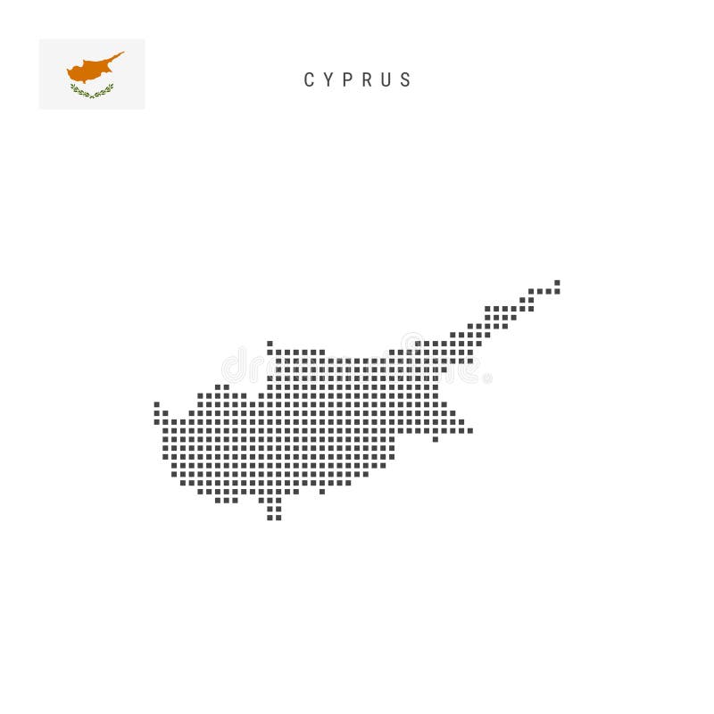 Pixel Cyprus Countries Map Abstractions Stock Vector - Illustration of ...
