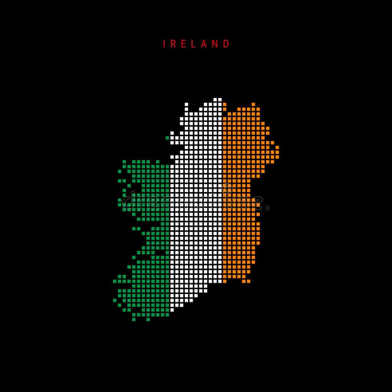 Vector Ireland Map Pixel Stock Illustrations – 203 Vector Ireland Map ...