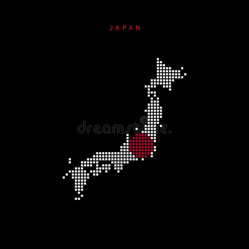Japan dotted map set. stock vector. Illustration of information - 230452917