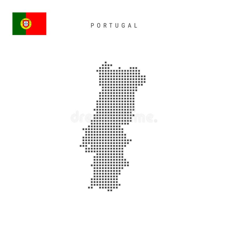 Pixel Portugal Madeira Island Map Abstractions Stock Vector ...