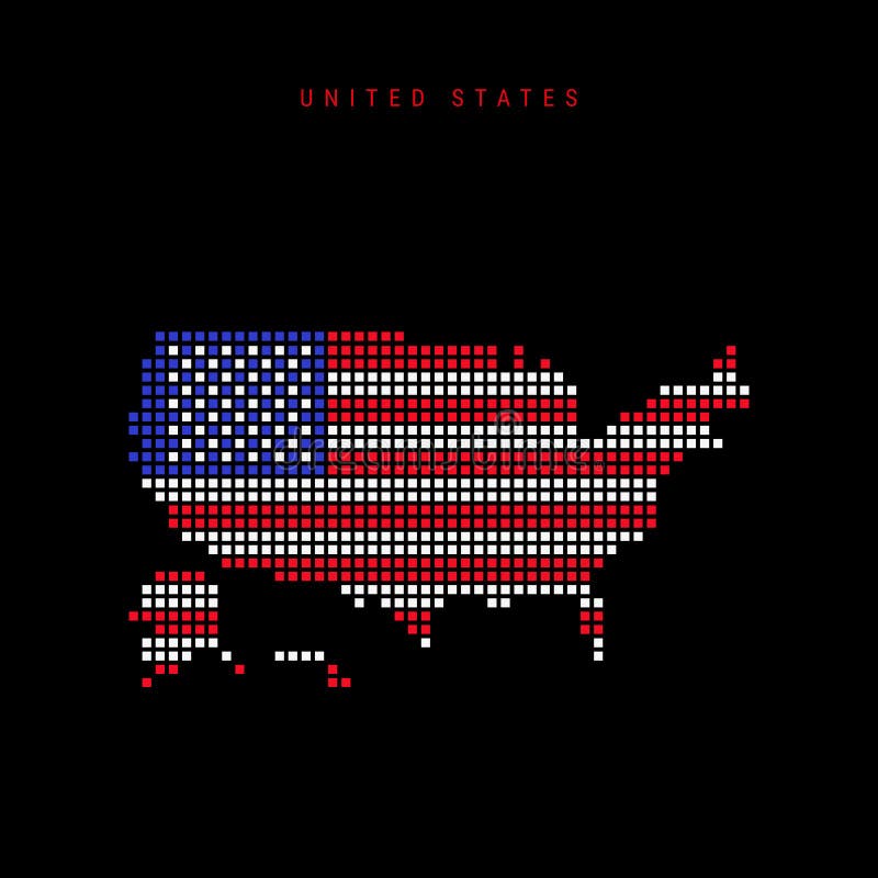 United States Pixel Map Stock Illustrations – 1,549 United States Pixel ...