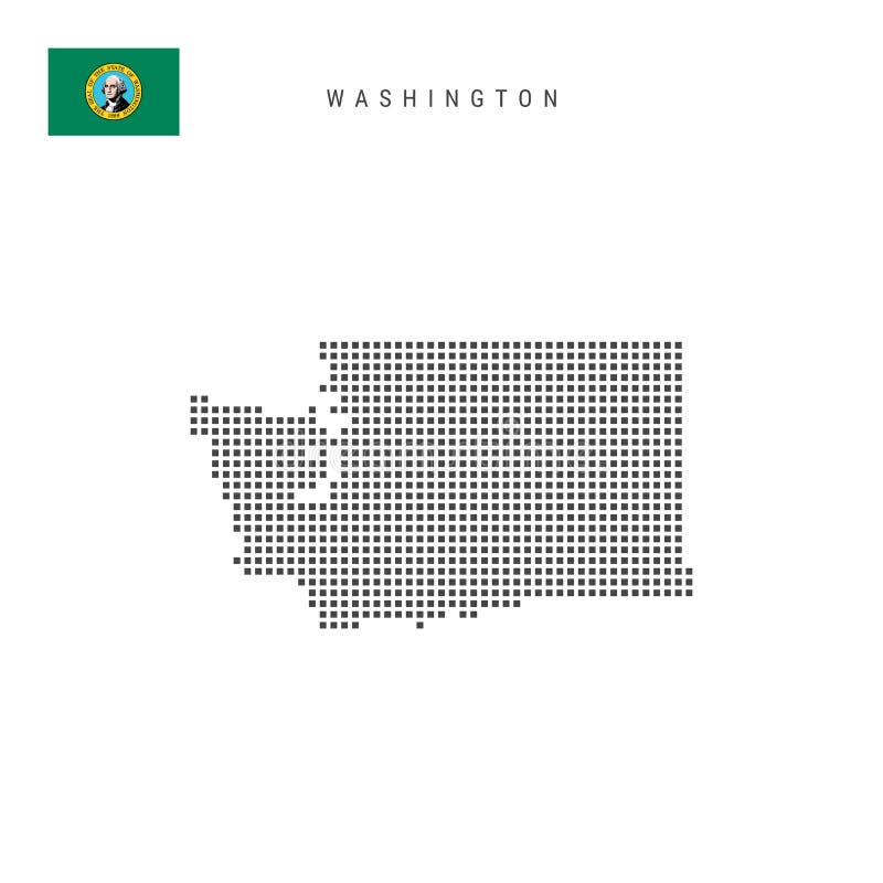 Map of Washington DC - Dotted Collage with Stencil Stock Vector ...