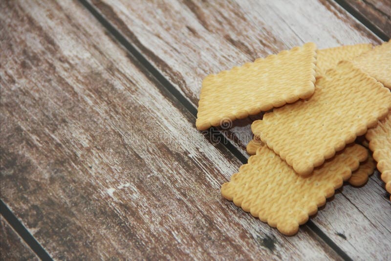 Square Edible Dry Cookies on a Decorative Plate Stock Image - Image of ...