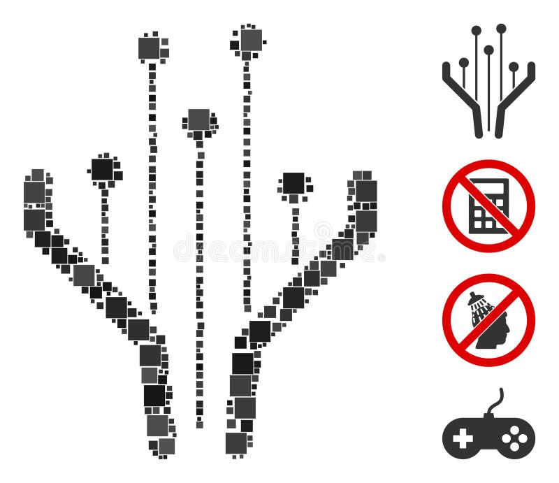 Square No Filter Icon Vector Mosaic Stock Vector - Illustration of icon ...