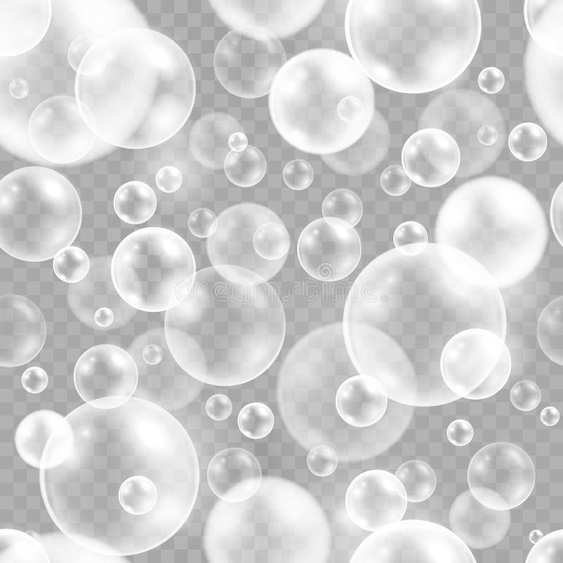 Square Element Seamless Vector Background with Air Bubbles, Template of ...