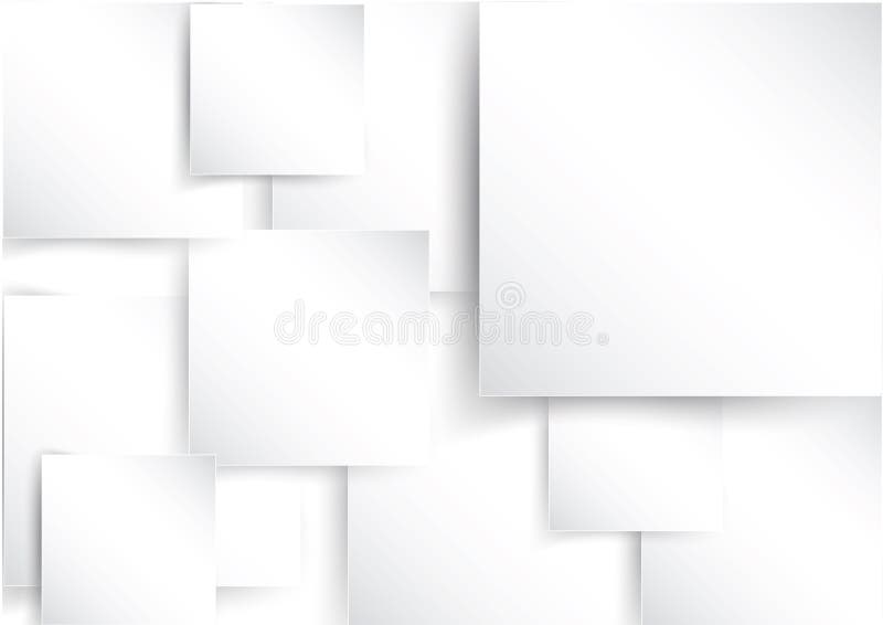 Square Element on White Paper with Shadow Stock Illustration ...