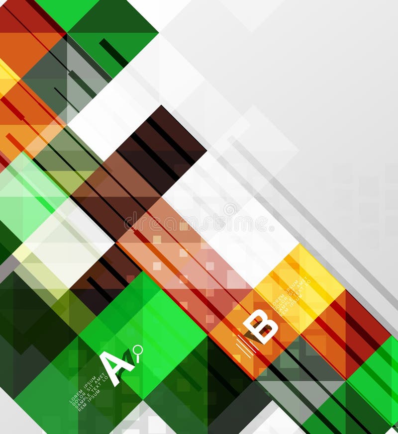 Square Elements with Infographics and Options Stock Illustration ...