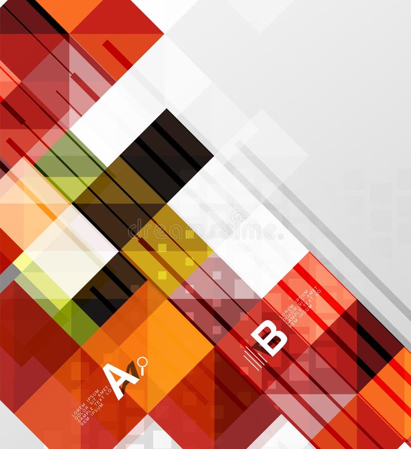 Square Elements with Infographics and Options Stock Vector ...