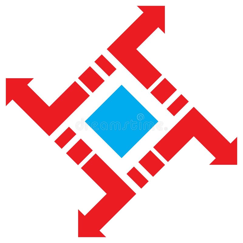 Square Emblem with Open Packing Box Stock Vector - Illustration of ...