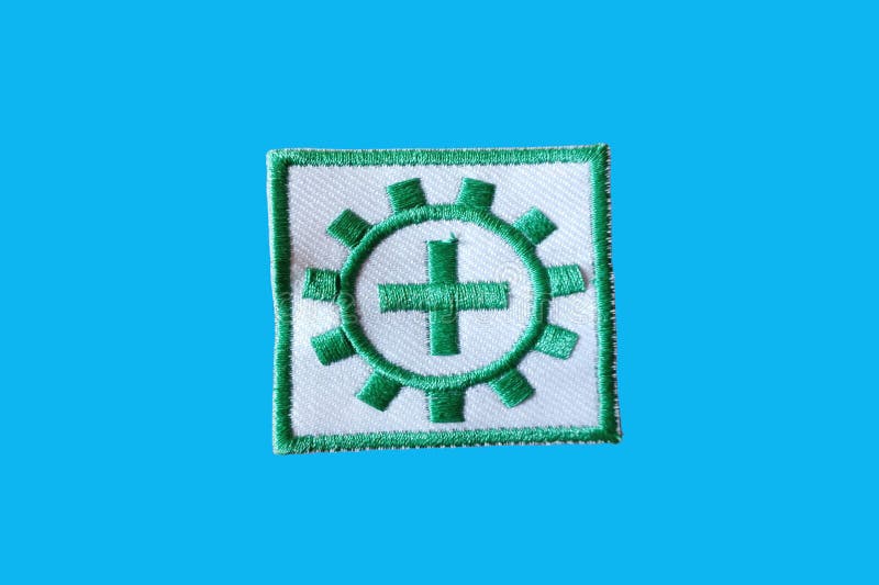A Square Embroidered Patch with the K3 Logo in Green and White. it ...