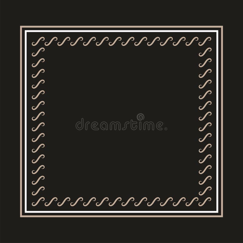 Square Embroidery Frame Vector Element Design Template Stock Vector ...