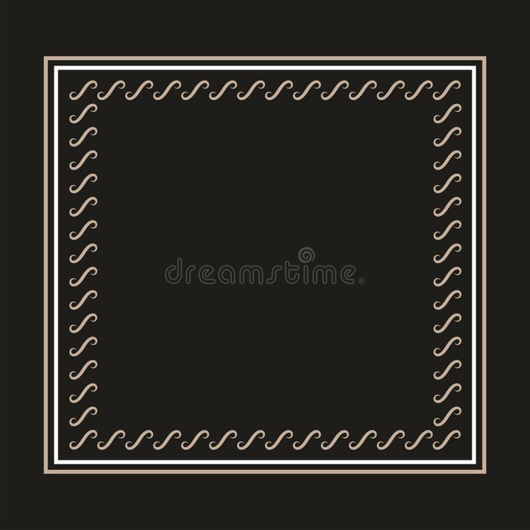Square Embroidery Frame Vector Element Design Template Stock Vector ...
