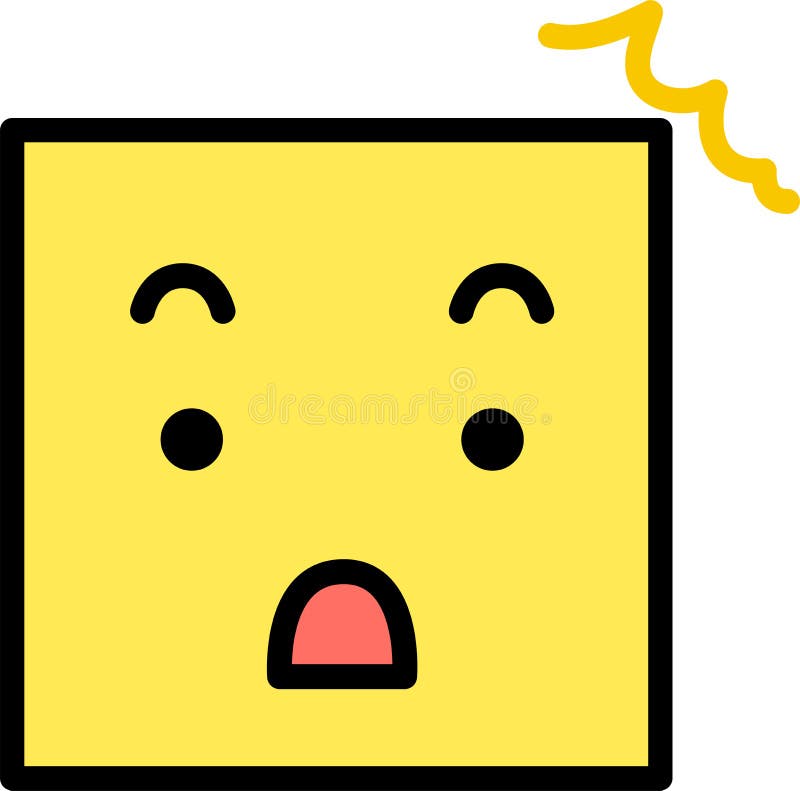 Square emoticon icon stock vector. Illustration of inspiration - 195146549