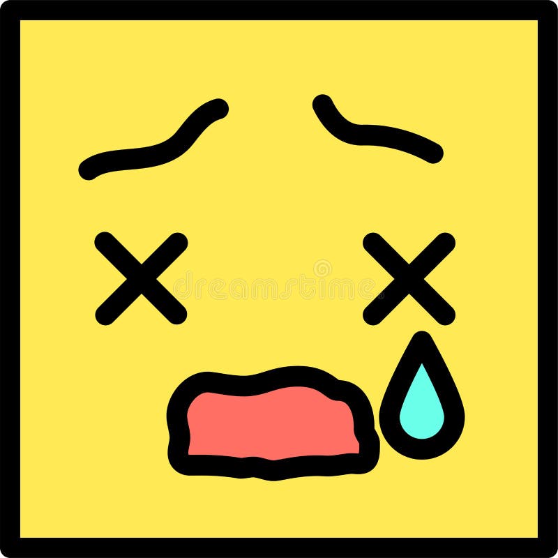 Square emoticon icon stock vector. Illustration of cute - 195146552