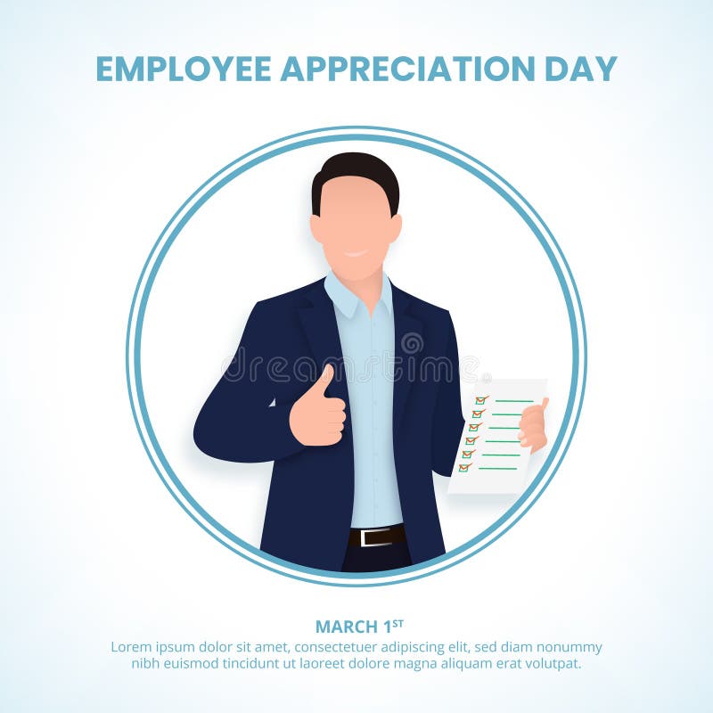 Square Employee Appreciation Day with a Good Employee Stock Vector ...