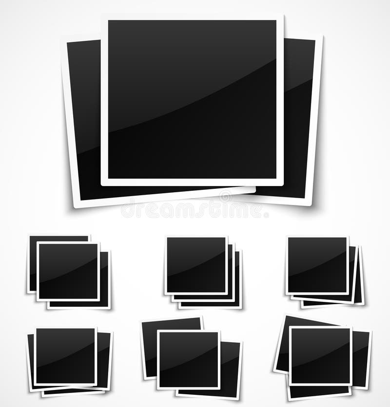 Square empty photo frames stock vector. Illustration of memory - 29915490